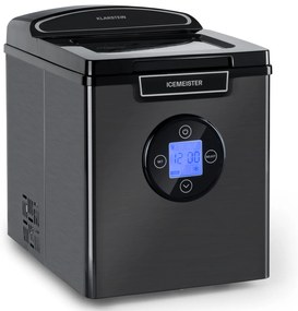 Klarstein Icemeister 2G, výrobník ledu, 12 kg/24 h, LCD displej, nerezová ocel