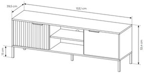 TV stolek/skříňka Rastafa 153 2D (dub vikingský + béžová). 1071376