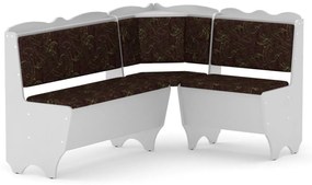 Vomaks Rohová lavice RHODOS Barva: bílá, Materiál: tkanina - boston chocolate