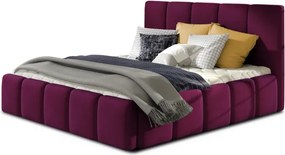 Designová čalouněná postel MIRA, 200x160, vínová (matt velvet 68/pouze rám postele/beg_14_co_1.6)