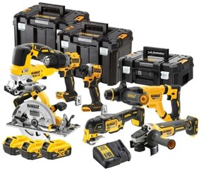 DeWALT - 14dílná sada AKU nářadí, baterií a nabíječky DCK706P3T