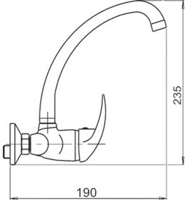 Novaservis Metalia 55 Baterie dřezová, chrom 55134,0