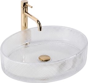 Skleněné umyvadlo na desku REA Mirella 49,5x38 transparent