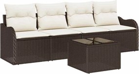 Sada zahradních pohovek Hnědá polyratan 3345568