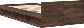 Rám postele se zásuvkou hnědý dub 75 x 190 cm kompozitní dřevo 3280810