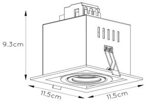 Lucide 09926/01/30 - Podhledové svítidlo CHIMNEY 1xGU10/50W/230V