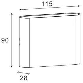 Zuma Line SJ22621- LED Venkovní nástěnné svítidlo SHADOW LED/12W/230V IP65 černá