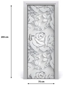Samolepící fototapeta na dveře růže 75x205 cm