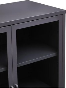 Šedá ocelová vitrína 80x102x40 cm Acier – Premier Housewares