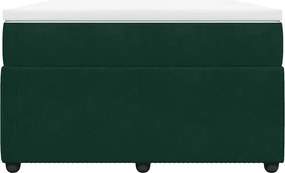 Box spring postel s matrací tmavě zelená 120 x 200 cm samet 3285635