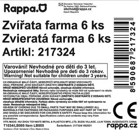 RAPPA Zvířata domácí / Figurky / 6 ks / v krabici