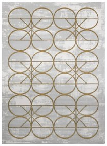 Dywany Łuszczów, Kusový koberec Emerald 1010 cream and gold, 80x150, vícebarevná, kancelář