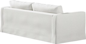 Potah na pohovku IKEA  Karlstad 3-místná, nerozkládací, dlouhý barva krémová látka pletený vzor