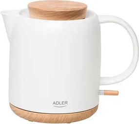 Adler AD 1304 bílá / Rychlovarná konvice / 1200W / 1L / keramická
