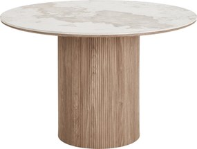 House Nordic Jídelní set ATHENS AND CAVI přírodní / bílá 120×120 cm 7778025-S