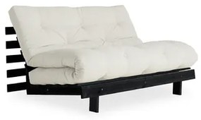 sofa ROOT by Karup - 140*200 cm black (černá) + futon natural 701