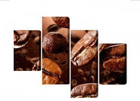 Vícedílný obraz Hnědá Kávová Zrna Nedostatek Nedostatek Přírodní plátno 80x50