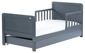 Dětská postel se zábranou a šuplíkem Drewex Olek 140x70 cm grafit Barva: Šedá