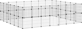 52panelová ohrádka pro zvířata s dvířky černá 245 x 210 x 70 cm ocel 3114047