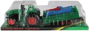 TEDDIES Traktor s vlekem s rotavátorem / Setrvačníkový pohon / 52 cm /