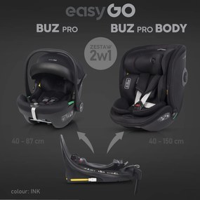 Sada autosedaček 2v1 EasyGo Buz Pro a Buz Pro Body Ink