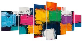 Obraz - Malba barevných čtverců (210x100 cm)