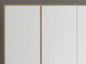 Šatní skříň Valencia, 206 cm, dub artisan/bílá