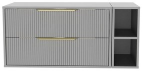 Skříňka pod umyvadlo s deskou Avila 80 cm šedá