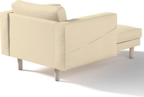 Potah na IKEA Norsborg šezlong s loketními opěrkami barva krémová látka lesklé, pletený vzor