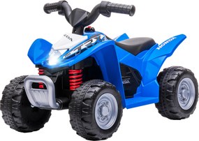 AIYAPLAY elektrická dětská čtyřkolka mini quad s LED klaksonem pro děti od 18 měsíců, kovově modrá 65,5 x 38,5 x 43,5 cm, bezpečná zábava při jízdě |…