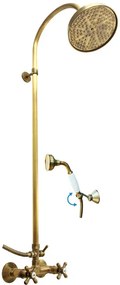 Slezák - RAV Sprchový komplet se směšovací baterií MORAVA RETRO - MK181.x/3SM, Stará mosaz (Bronz) Barva: Stará mosaz, Rozteč připojení (mm): 100