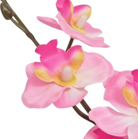 vidaXL Umělá rostlina orchidej s květináčem 30 cm [244422] Barva: Bílá