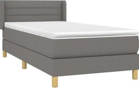 Box spring postel s matrací tmavě šedá 100 x 200 cm textil 3130330