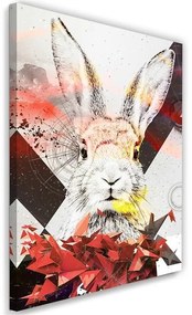 Obraz na plátně Abstraktní barevný králík - 40x60 cm