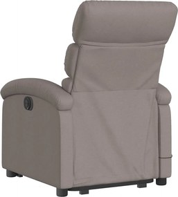 Zvedací masážní polohovací křeslo taupe textil 3203998