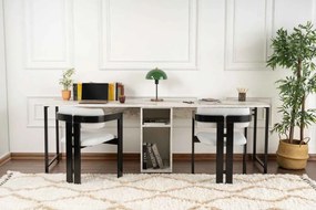 Designový psací stůl Geillis 240 cm vzor mramor frézie