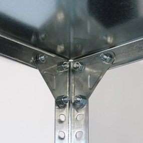 Šroubové kovové regál 250x60x50cm, 5 polic