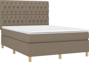 Box spring postel s matrací taupe 140x200 cm textil 3142581