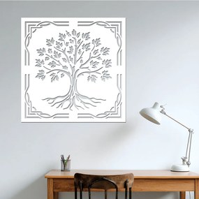 dřevo života Dřevěný strom PŘEDKŮ Zvolte rozměr (cm): 40x40, Zvolte barvu dekoru: Bílá