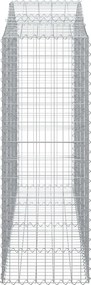 Klenuté gabionové koše 11ks 200x50x140/160cm pozinkované železo 3145691