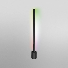 Chytrá WiFi stojací lampa černá SLIM, RGB + laditelná bílá