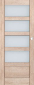 posuvné interiérové dveře do pouzdra BRAGA model 5 Průchozí rozměr: 70 x 197 cm, Orientace dveří: Levé dveře, Dekor: Dub sonoma