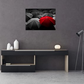Skleněný obraz otevřených deštníků (70x50 cm)