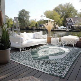 ELLE Decoration, Kusový koberec Gemini 106025 Green z kolekce Elle – na ven i na doma, 80x150, zelená, chodba / předsíň