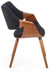 HALMAR K396 židle ořech/černá