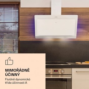 Klarstein Aurora Eco 90, digestoř, 90 cm, nástěnná, 550 m³/h, A+, dotykové ovládání, bílá
