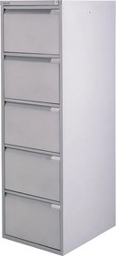Kartotéka pětizásuvková Bisley BS5E/A4+FLS [světle šedá, strukturovaný lak]