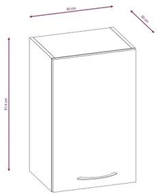 Kuchyňská linka VALERIA 180 cm hnědá/dub sonoma