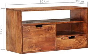 vidaXL TV stolek 80 x 30 x 42 cm masivní akáciové dřevo [340302]