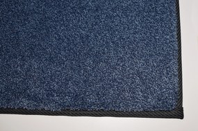 Lano, Kusový koberec Supersoft s bordurou 710 tm. modrý, 80x150, modrá, chodba / předsíň
